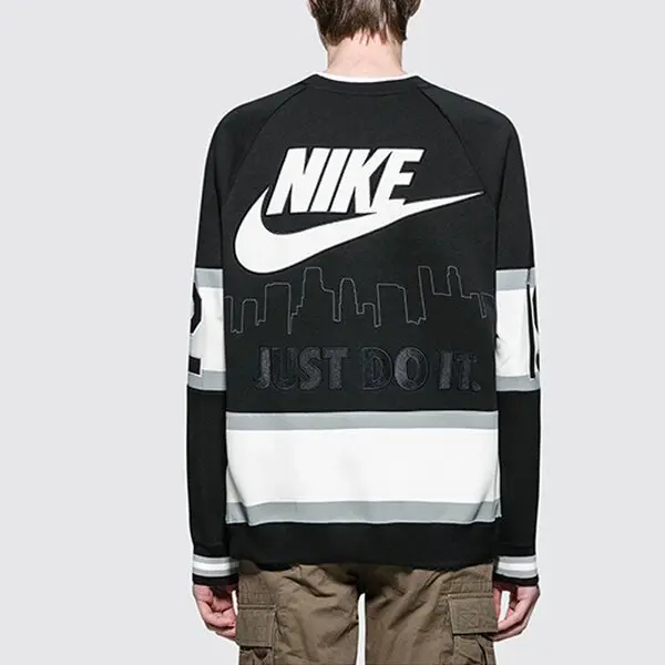 Nike City Version Los Angeles Splicing Limited Sweatshirt - Black/sail/wolf Grey