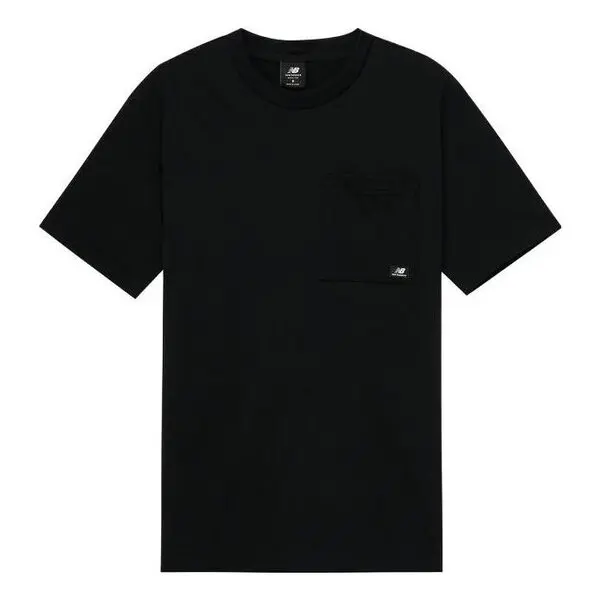NEW BALANCE Essentials Pocket Fleece T-shirt Asia Sizing - Black