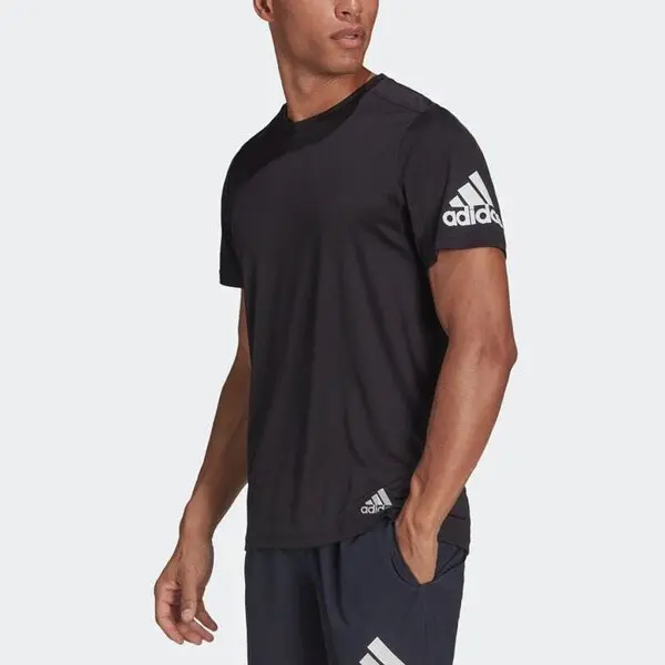 Adidas Short Sleeve Crewneck T-shirt With Shoulder Logo