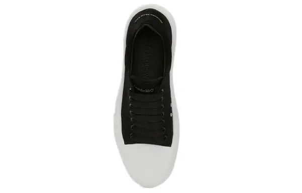 Alexander McQueen Deck Skate Plimsoll Lace Up - Black/white