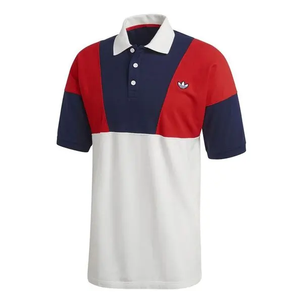 Adidas Originals Polo Shirt Splicing Short Sleeve