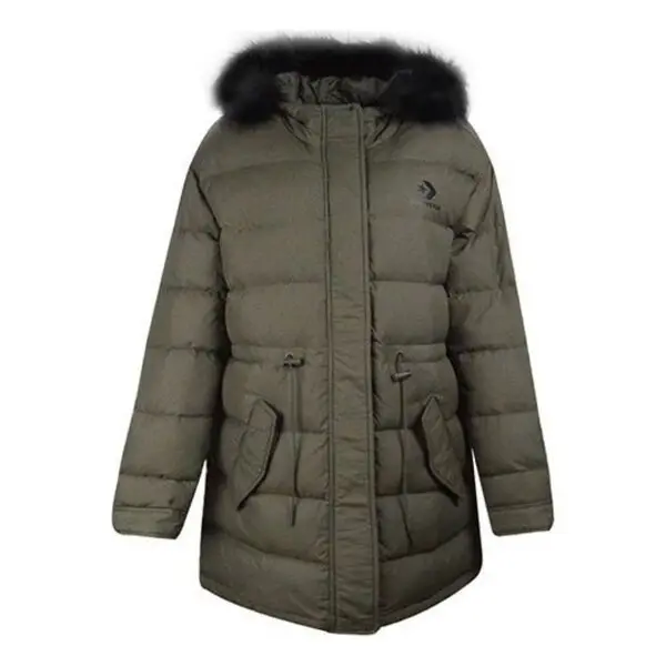 CONVERSE Long Down Jacket - Green
