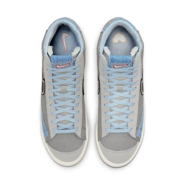 Nike Blazer Mid '77 Vintage High Top Sneakers - Gray/blue/white
