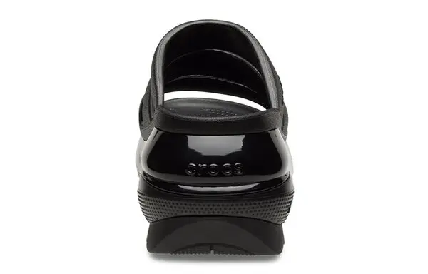 CROCS Mega Crush Triple Strap Platform Sandals - Black