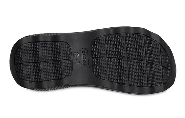 CROCS Mega Crush Triple Strap Platform Sandals - Black
