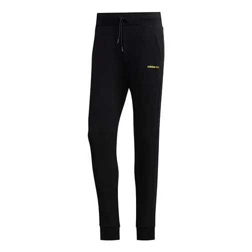 Adidas Neo Faves Tp Logo Bundle Feet Casual Sports Long Pants - Black