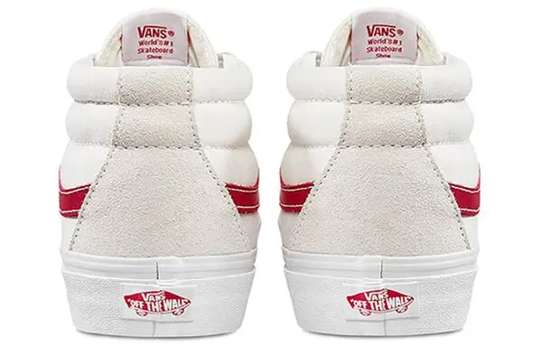 VANS Sk8-mid Casual Skate Shoes - Red/white