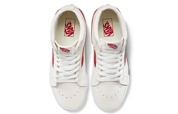 VANS Sk8-mid Casual Skate Shoes - Red/white