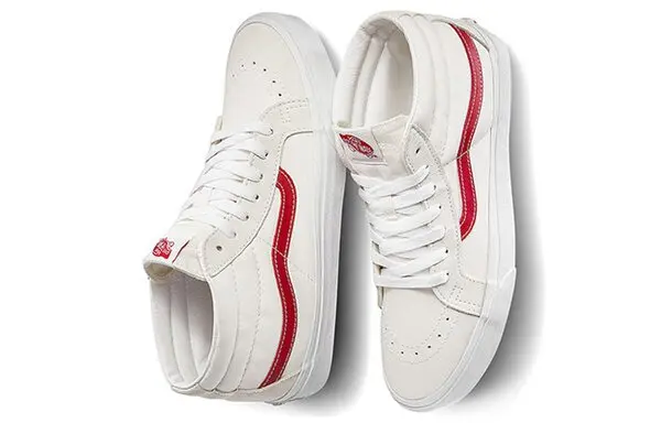 VANS Sk8-mid Casual Skate Shoes - Red/white