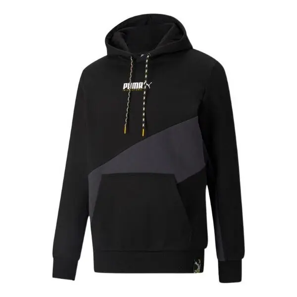 PUMA Logo Printed Hoodie - Black