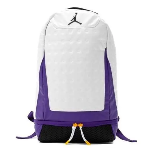 JORDAN Retro 13 Backpack - White/purple/multi=color