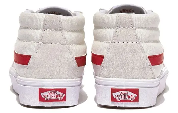 VANS Sk8-mid Sneakers - Cream/red