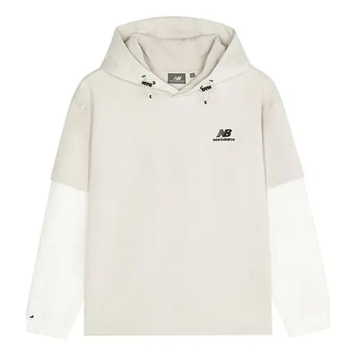 NEW BALANCE Logo Hoodie - Beige/white