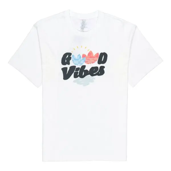 Adidas Originals Ss22 Y2k Tee 1 Alphabet Logo Casual Sports Short Sleeve White - Multi-color