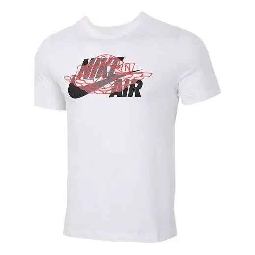 JORDAN Air Wings Round-neck Short-sleeve Tee - White