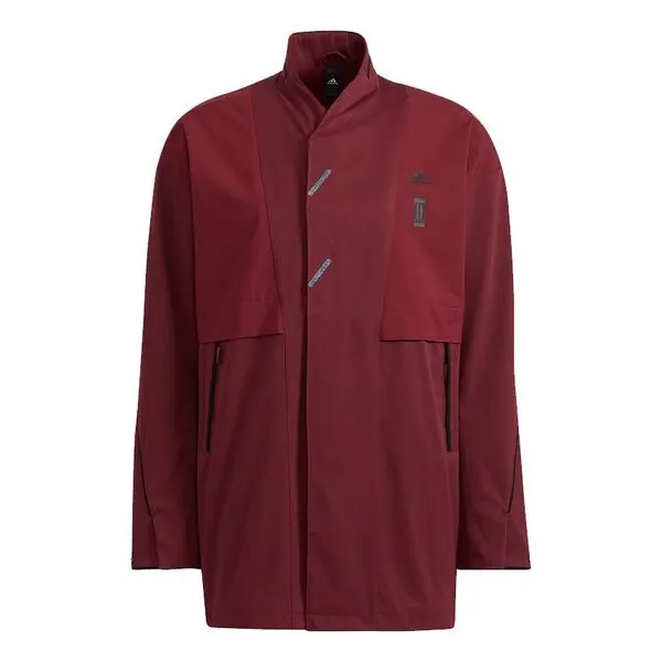 Adidas Martial Arts Series Logo Mid-length Jacket - Red