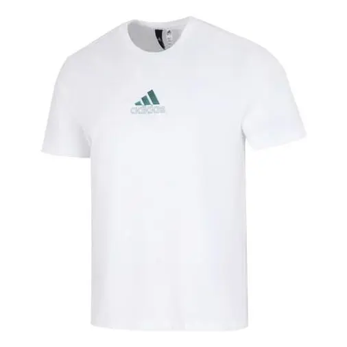 Adidas U Jf Ss Tee 2 Logo Athleisure Casual Sports Round Neck Short Sleeve White T-shirt - Default Color