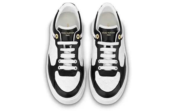 LOUIS VUITTON Time Out Sneakers - Black/white/gold