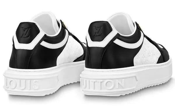 LOUIS VUITTON Time Out Sneakers - Black/white/gold