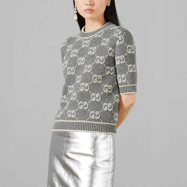 Gucci Gg Wool Bouclé Jacquard Top