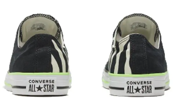 CONVERSE Chuck Taylor All Star "black Zebra Print Neon Green" Low Top Sneakers - Blackwhite