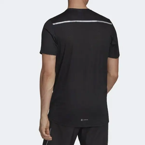 Adidas Solid Color Logo Round Neck Short Sleeve Black - Multi-color