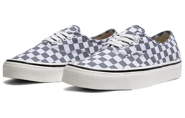 VANS Authentic 44 Dx Checked Lace-up Sneakers - Grey/white