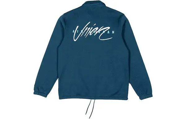 JORDAN X Union La Embroidered Logo Lapel Coach Jacket Asia Sizing 'navy - Blue