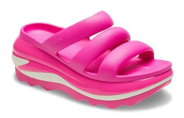 CROCS Mega Crush Triple Strap Platform Sandals - Pink