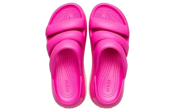 CROCS Mega Crush Triple Strap Platform Sandals - Pink