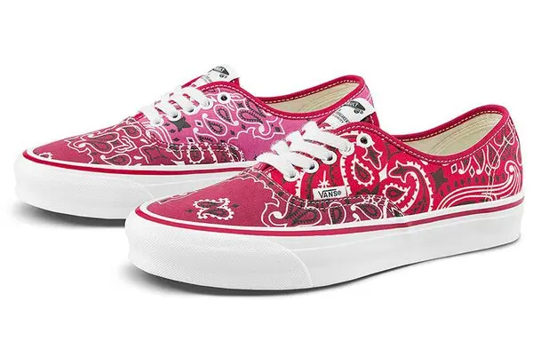 VANS Bedwin & The Heartbreakers X Authentic 'bandana Pack Multi C' Sneakers - Red