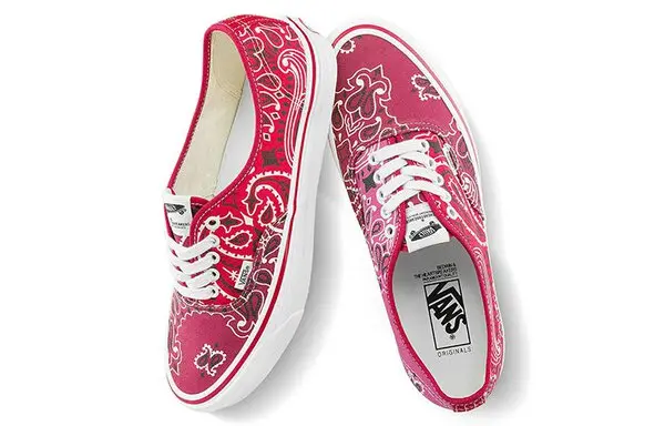 VANS Bedwin & The Heartbreakers X Authentic 'bandana Pack Multi C' Sneakers - Red