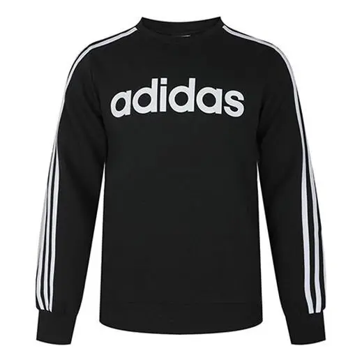 Adidas E 3s Crew Fl Round-neck Sweater - Black/white