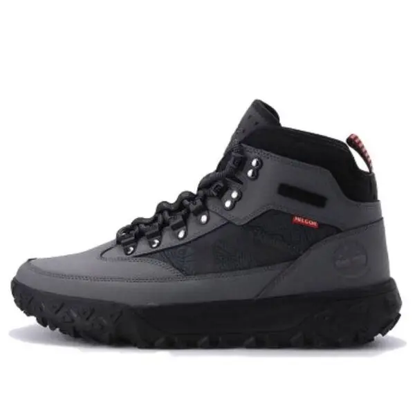 Timberland Greenstride Motion 6 Mid Waterproof Fabric And Leather Boots - Grey/black/red