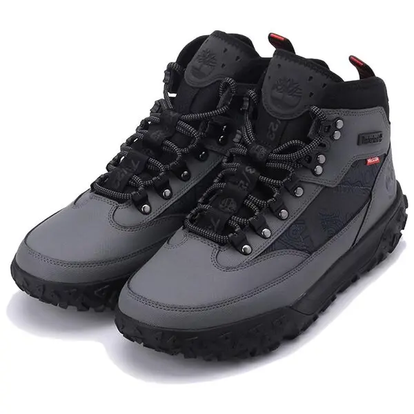 Timberland Greenstride Motion 6 Mid Waterproof Fabric And Leather Boots - Grey/black/red