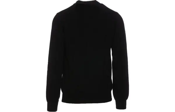 Play Comme Des Garcon Cardigan With Red Heart Applique - Black