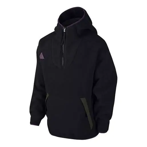 Nike Half Zip Fleece Hoodie - Black