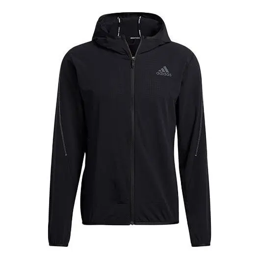 Adidas Slim Fit Dry Sports Hooded Jacket - Black