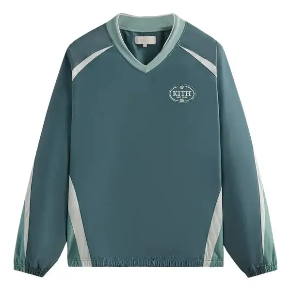 Kith Ss24 Dayton Mesh Combo Pullover 'rhythm - Green
