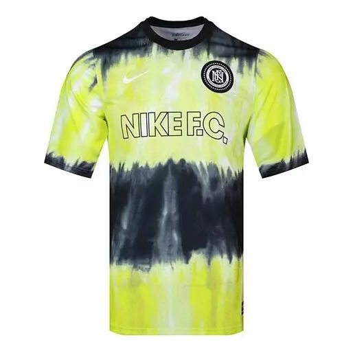 Nike Fc Tie-dye Crewneck T-shirt - Yellow
