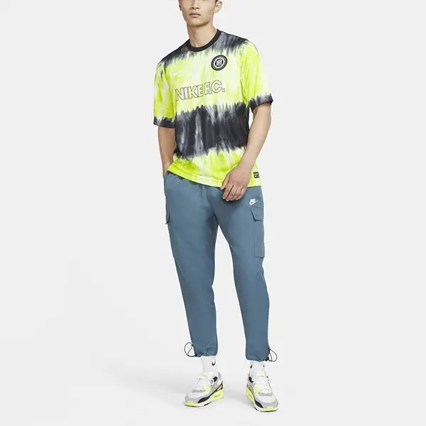 Nike Fc Tie-dye Crewneck T-shirt - Yellow