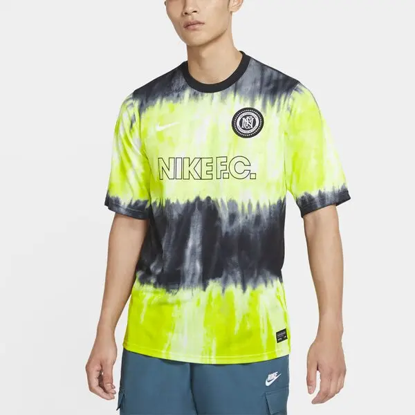 Nike Sports Jersey Round Neck Loose Short Sleeve - Yellow