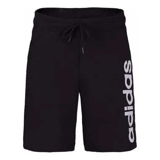 Adidas Neo Side Large Logo Casual Sports Shorts - Black