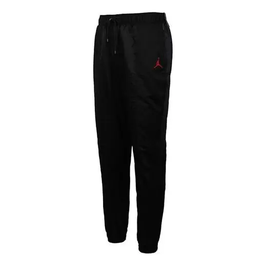JORDAN Red Jumpman Logo Sports Long Pants - Black