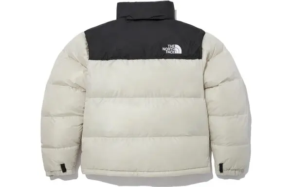 The North Face Fw22 Logo Nuptse Puffer Jacket - Beige