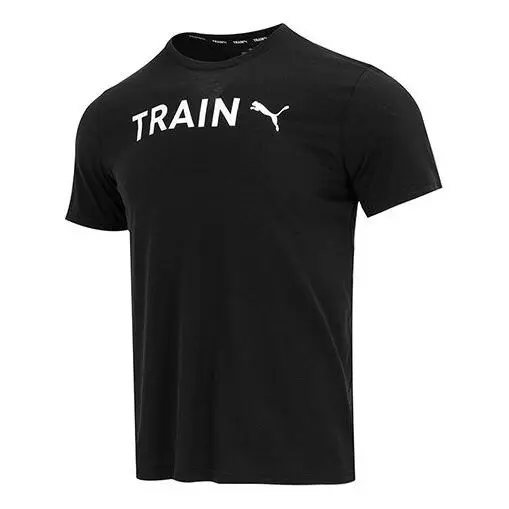 PUMA Graphic Train T-shirt 'black - Black/white