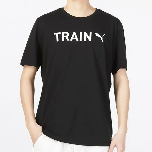 PUMA Graphic Train T-shirt 'black - Black/white