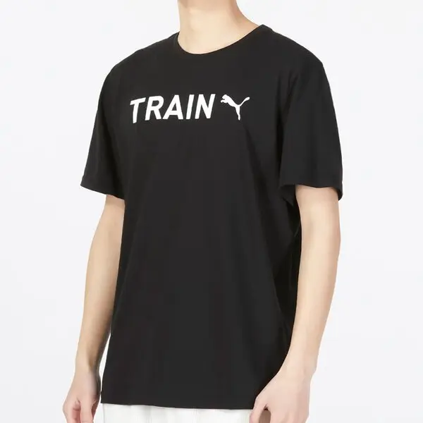 PUMA Graphic Train T-shirt 'black - Black/white