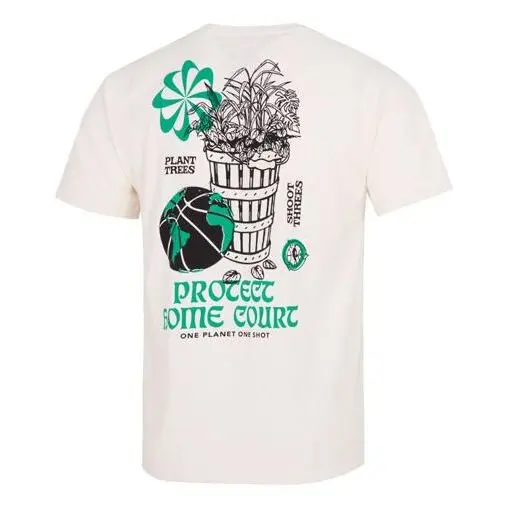 Nike Bonsai Alphabet Casual Printing Short Sleeve White