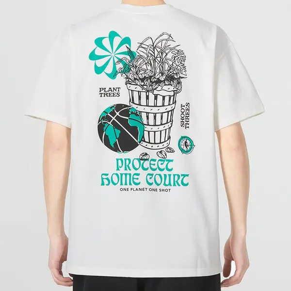 Nike Bonsai Alphabet Casual Printing Short Sleeve White